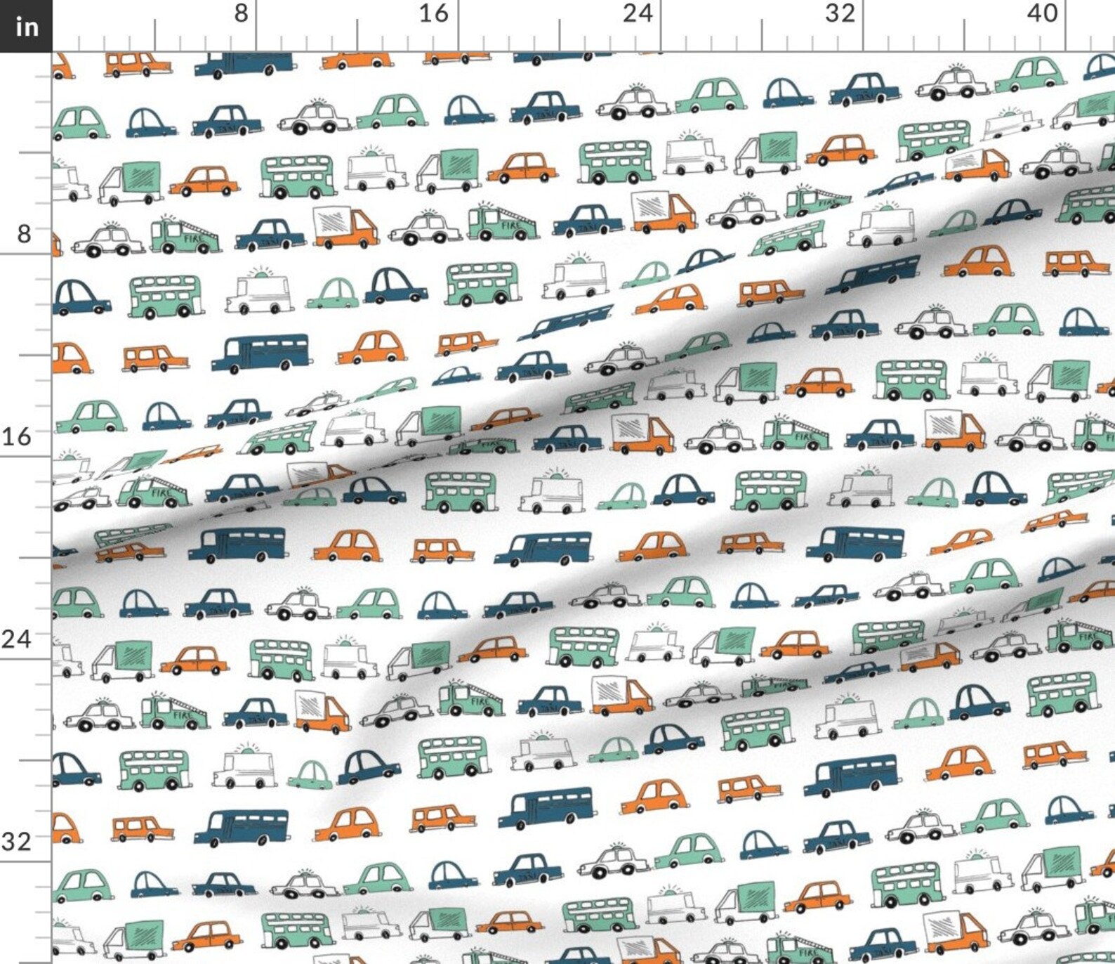 Car Fabric Cars Baby Boy Fabric Nursery Buses Car Cute Kids - Etsy