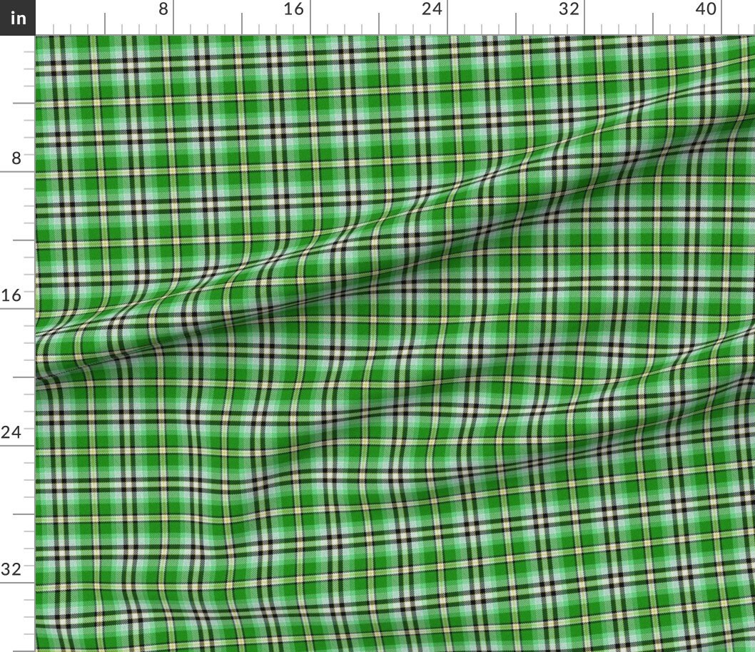 Green Fabric Green Plaid by Eclectic House Green Yellow - Etsy