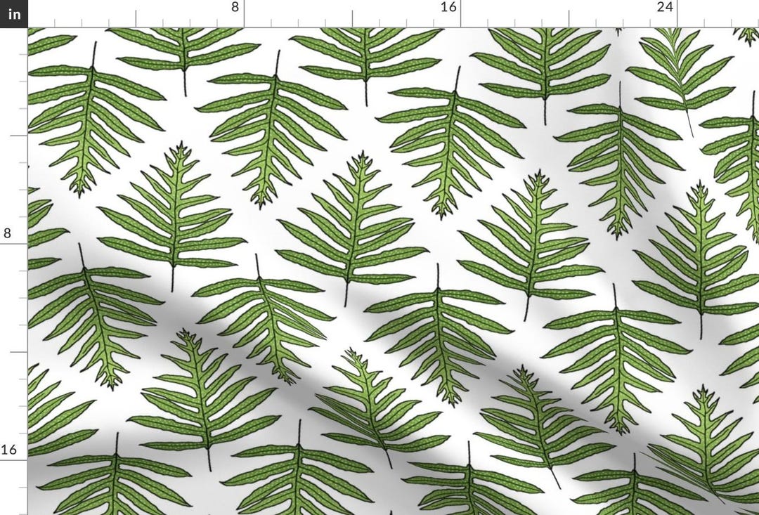 Hawaiian Ferns Fabric - Fern Array Large by Kadyson - Tropical Jungle ...