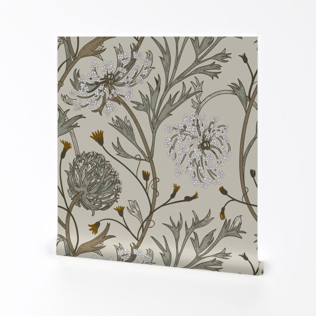 Muted Floral Removable Peel and Stick Wallpaper - Wildflowers ...