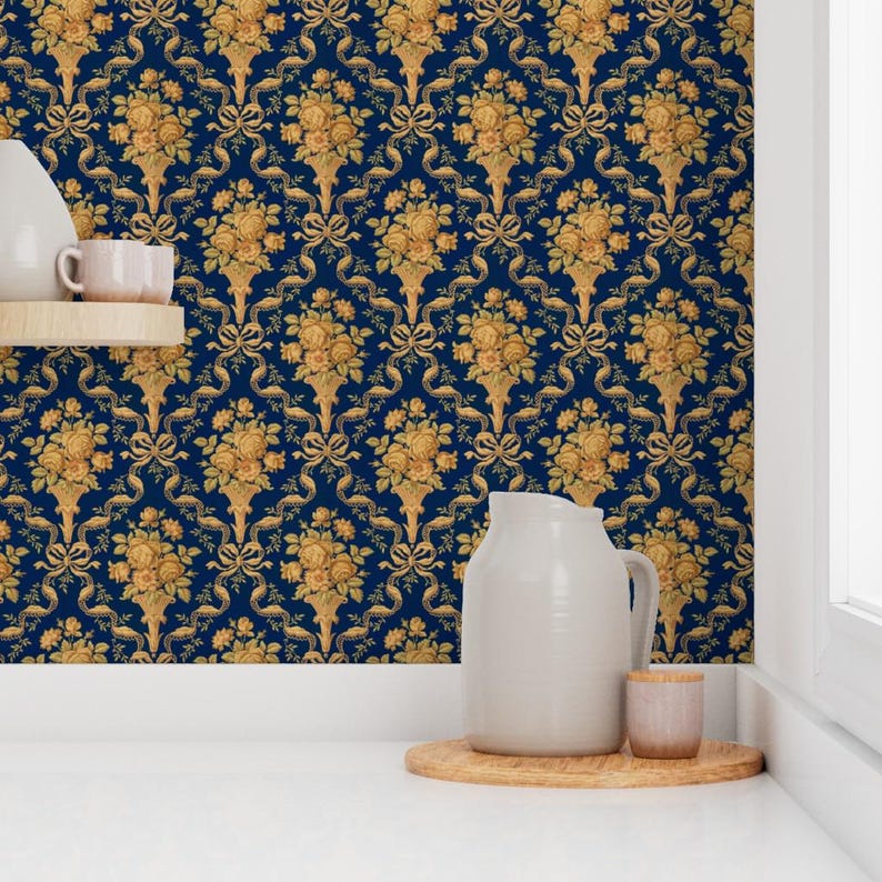 Victorian Wallpaper - Edwardian Damask by Muhlenkott - Victorian Regal ...