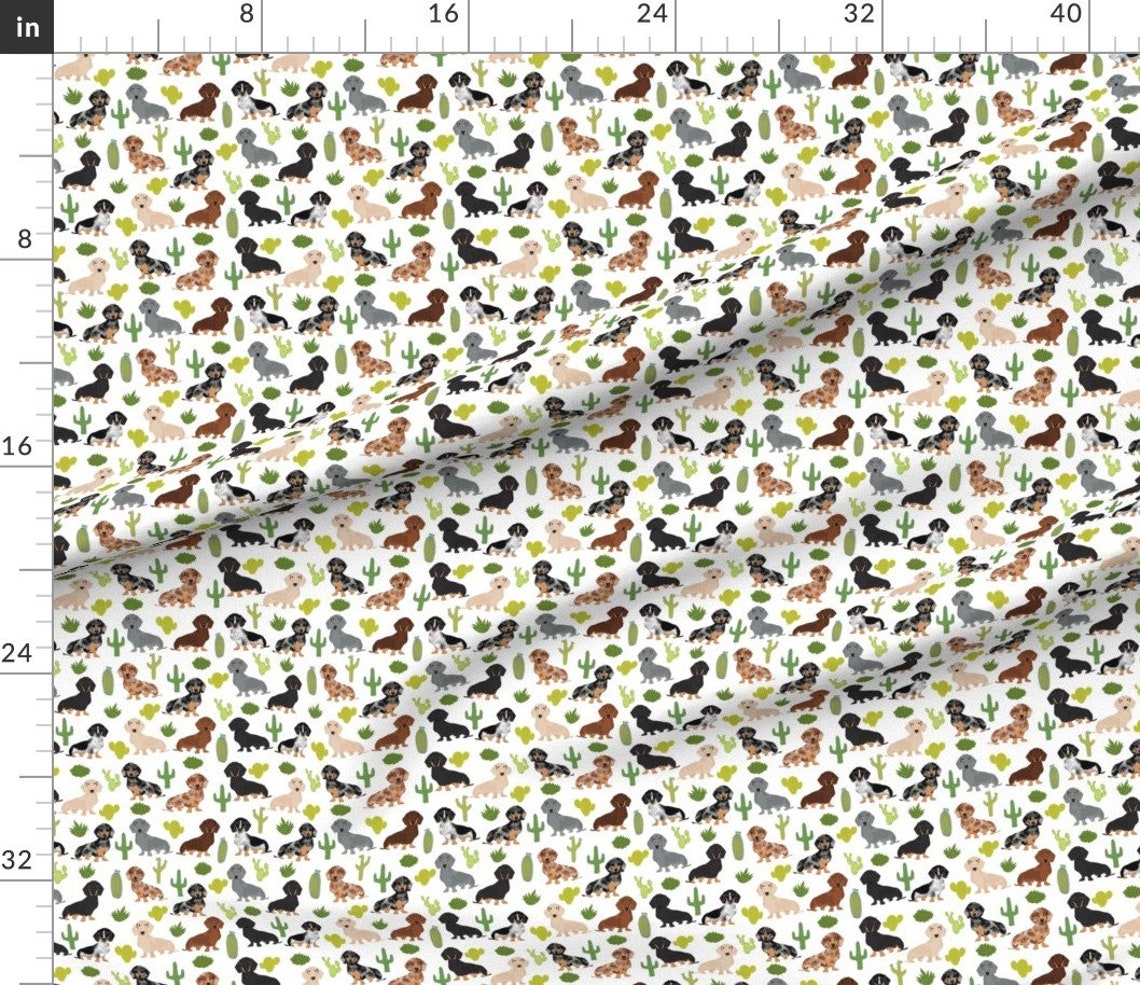 Dachshund Fabric Dachshund by Petfriendly Dachshund Dog - Etsy