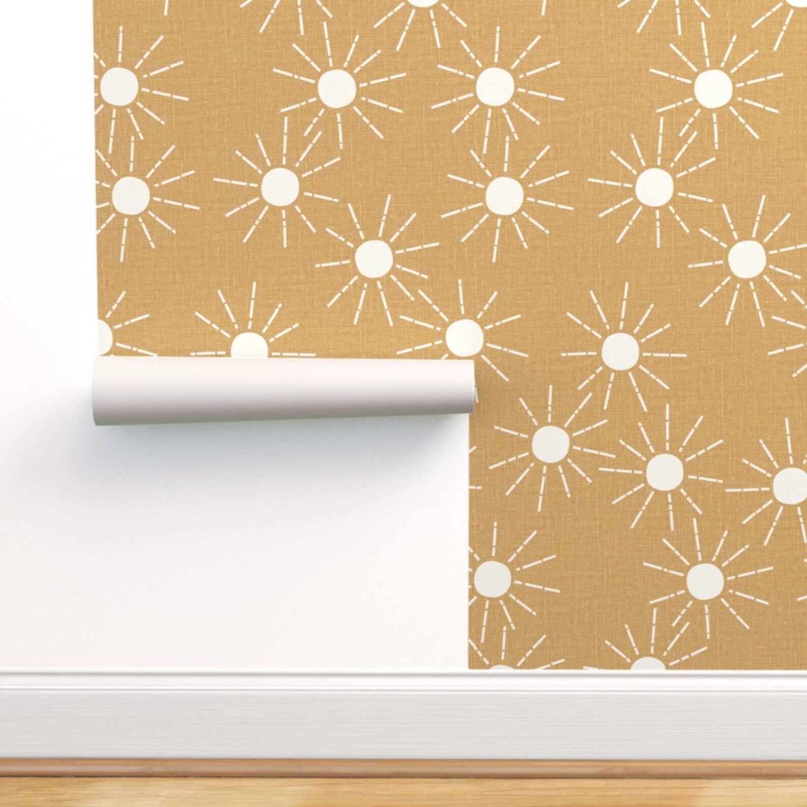 Minimalist Wallpaper Scattered Suns by Erin Kendal Mustard - Etsy