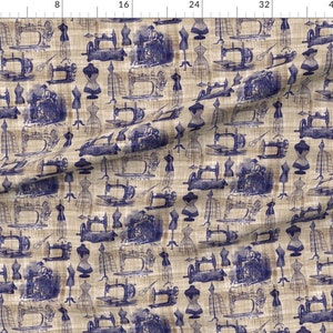 Victorian Sewing Toile Fabric Vintage Sewing Toile by Bonnie - Etsy