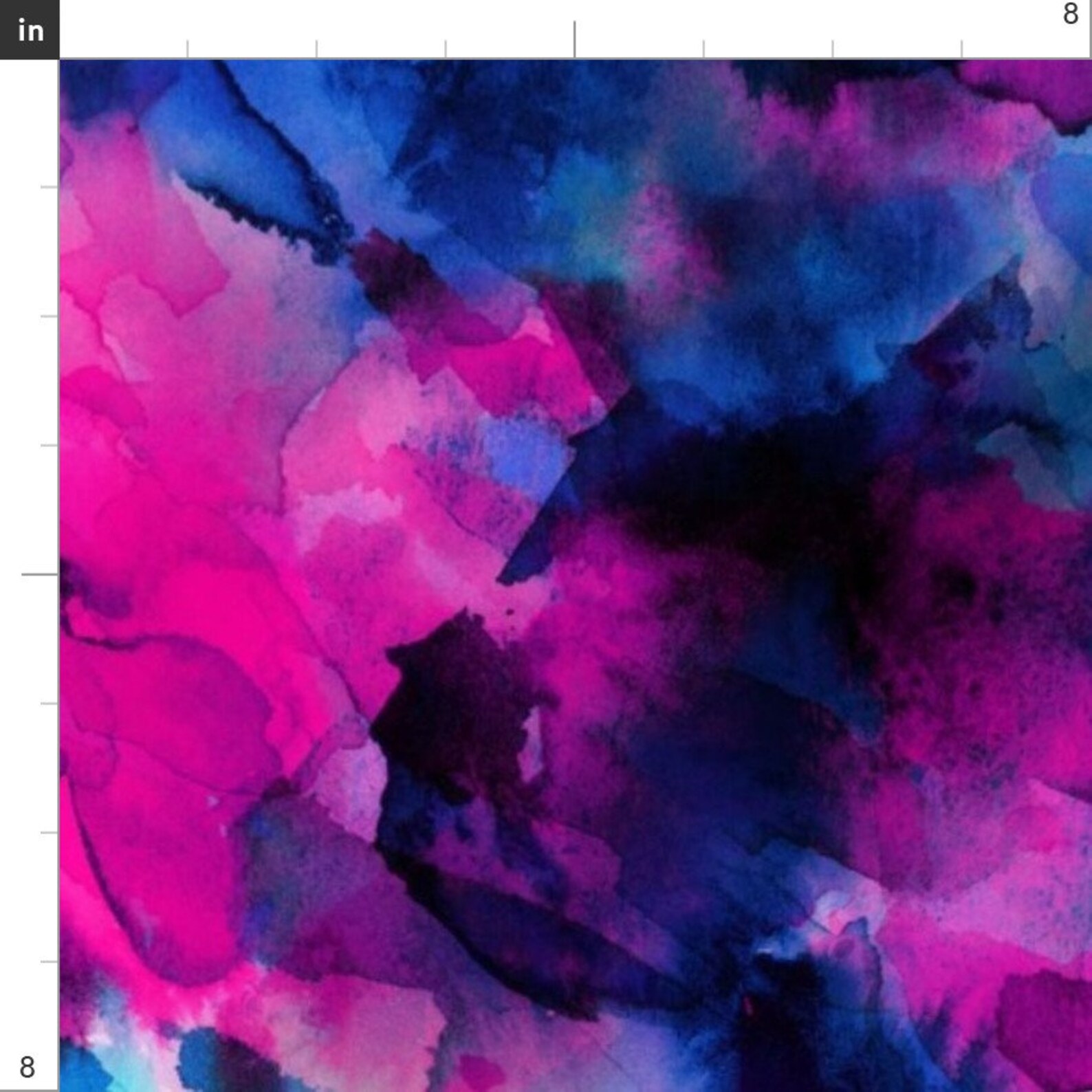 Abstract Blue Pink Watercolor Fabric Solstice large Scale - Etsy
