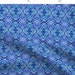 Blue Abstract Fabric Midnight Damask by Edsel2084 Diamond - Etsy