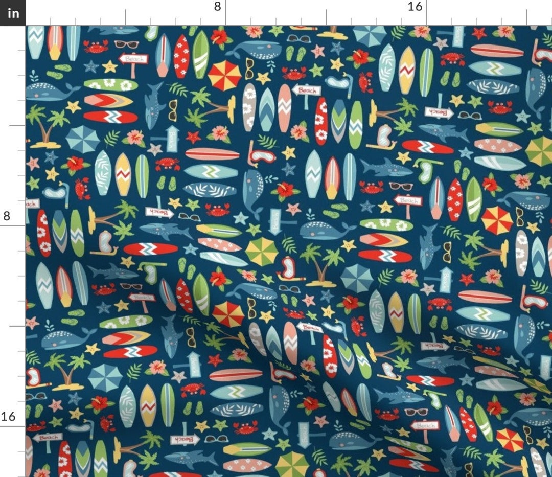Surfboard Fabric Surfboards by Cheeky Leopard Surfboard Summer Tropical ...