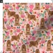 Cocker Spaniel Fabric Cocker Spaniel Florals Flowers Dog Pink by ...