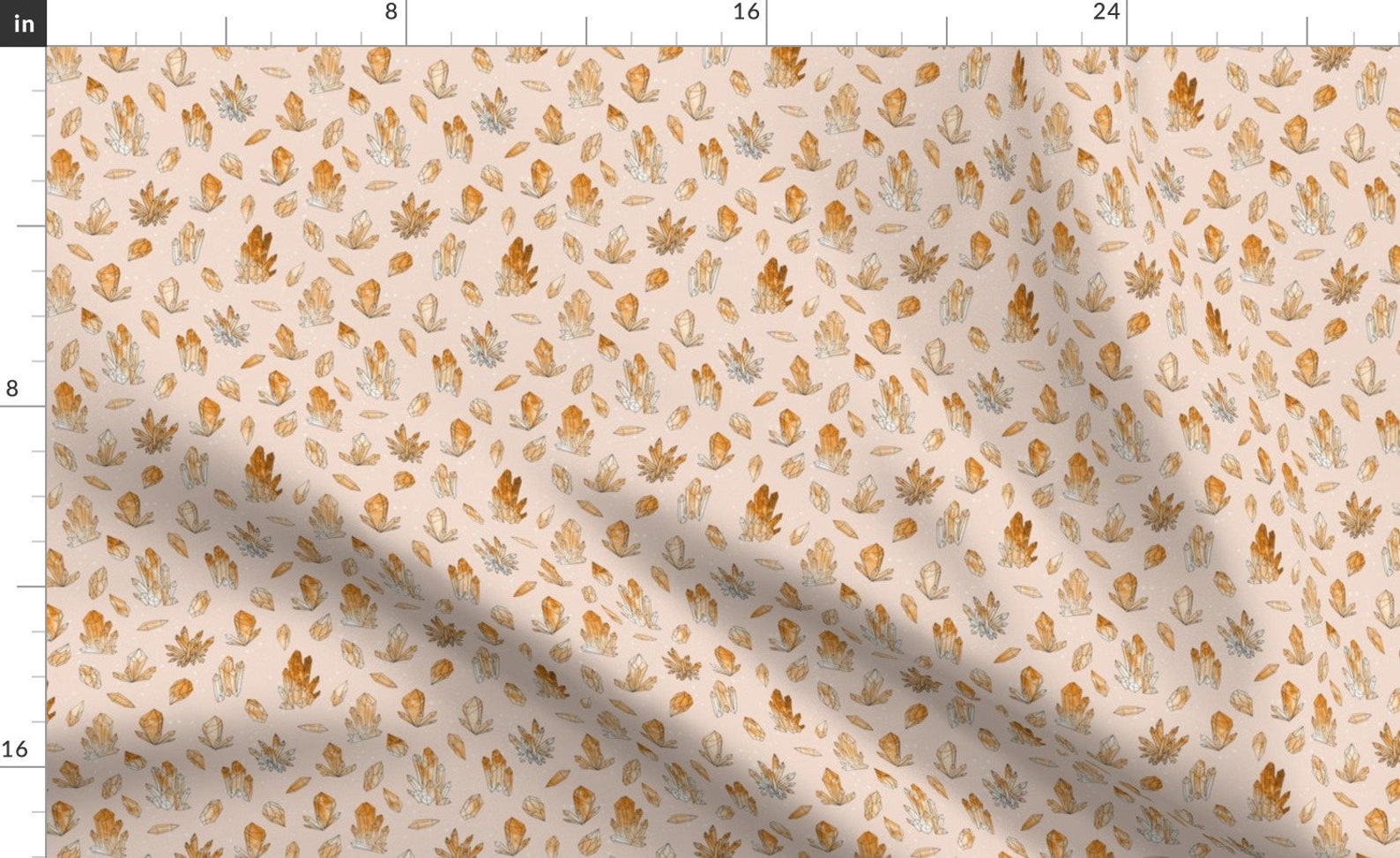Boho Witch Cotton Fat Quarters - Lunar Moth Chakra Eye Crystals ...