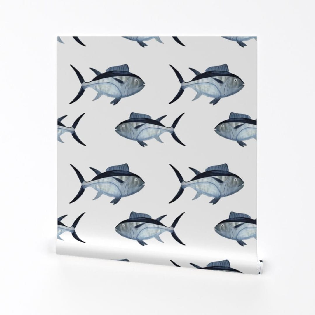 Tuna Fish Wallpaper - Bluefin Tuna by Arwenartanddesign - Nautical Sea ...
