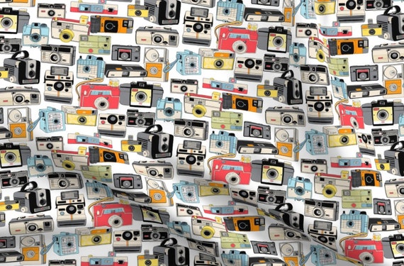 Retro Camera Fabric Make It Snappy By Pennycandy Vintage | Etsy