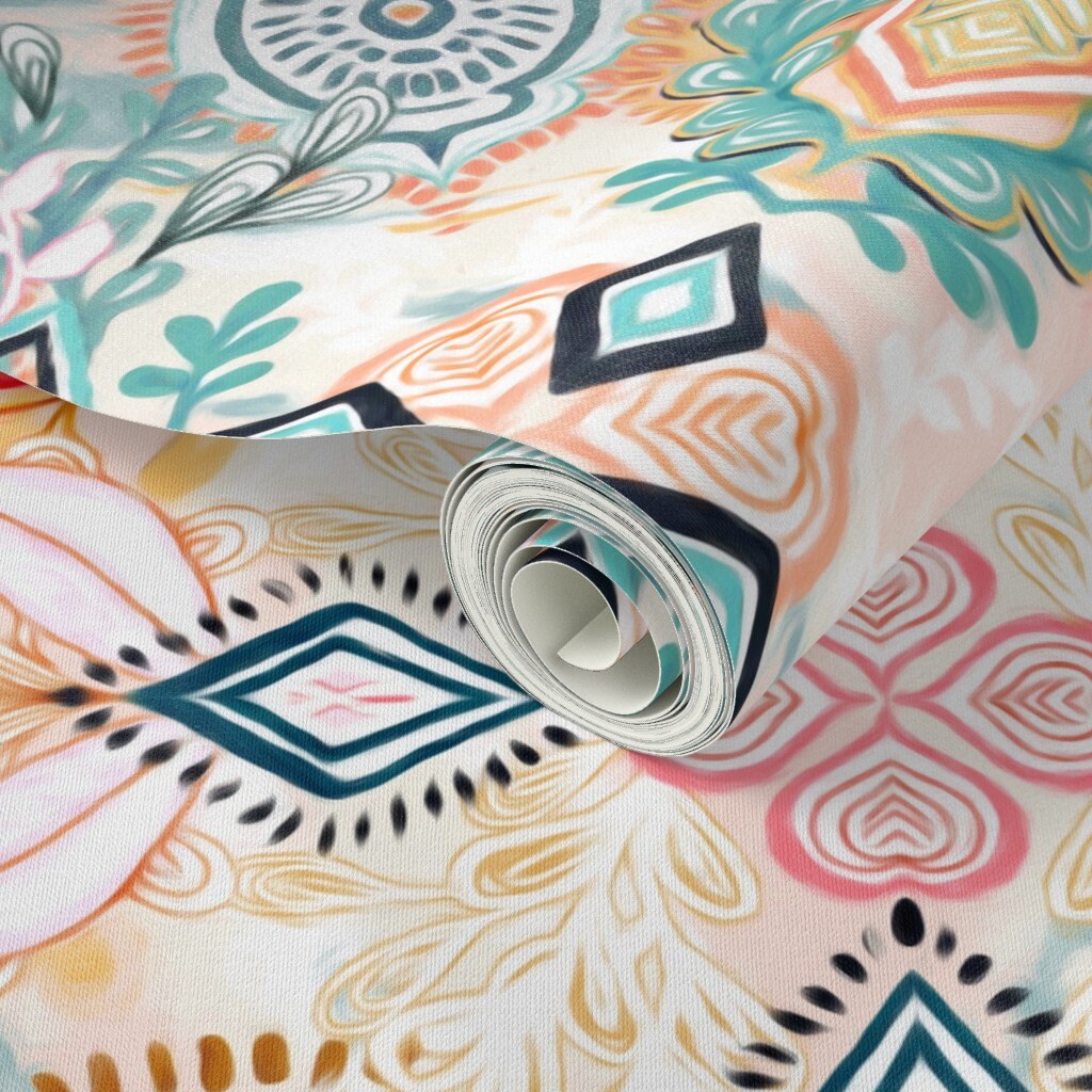 Tile Wallpaper Wonderland in Spring Small Print by Micklyn - Etsy