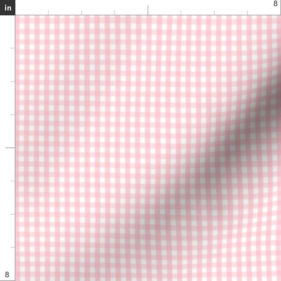 Pink Gingham Fabric Gingham Light Pink by Misstiina - Etsy