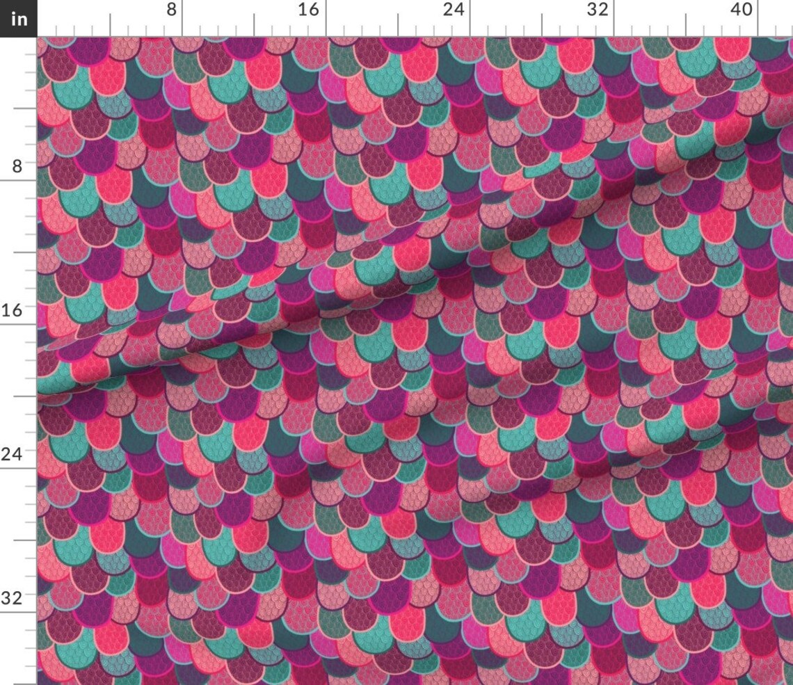 Mermaid Scales Fabric Fish Scales & Mermaid Tails large by | Etsy