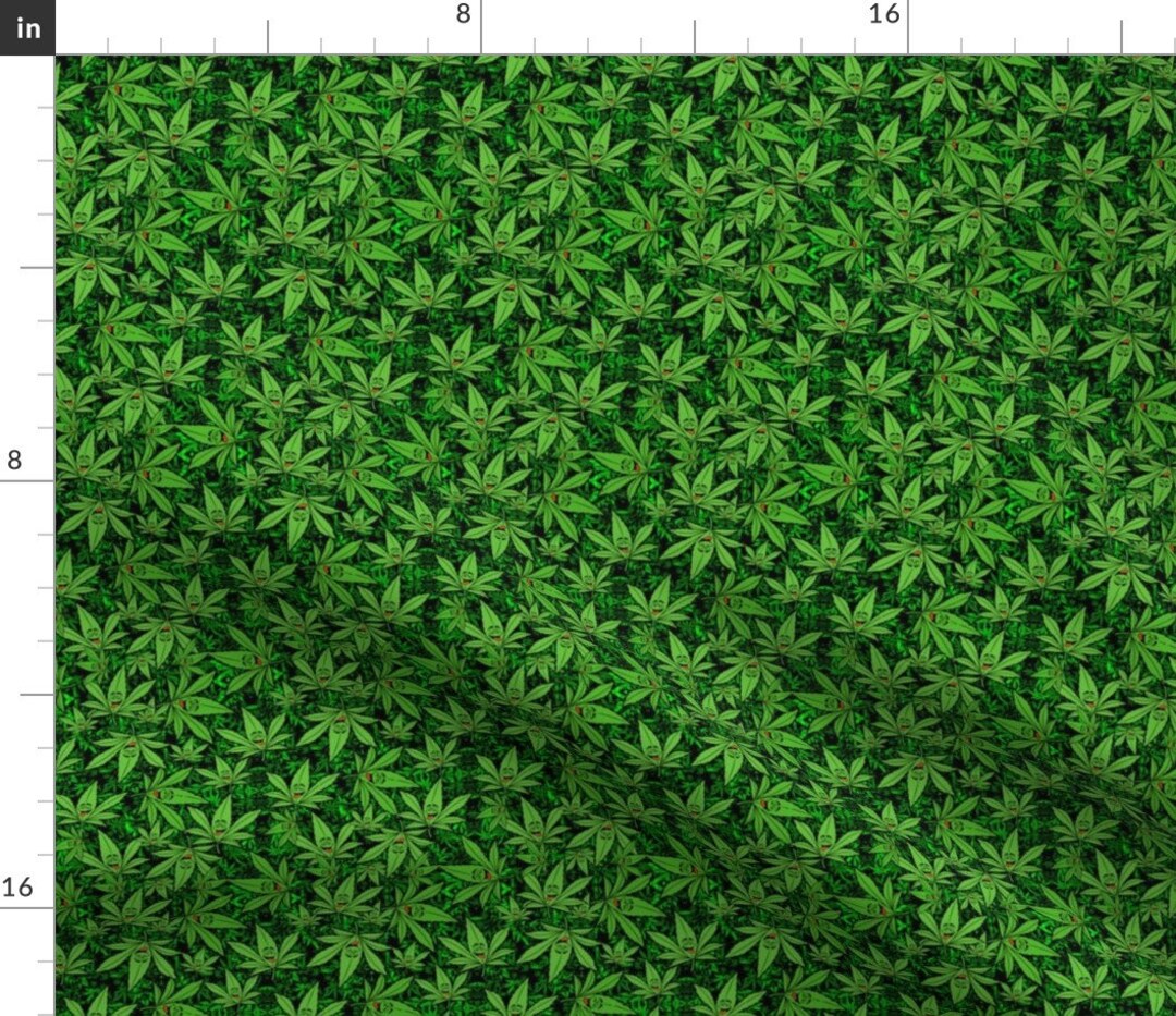 Marijuana Fabric How Kind of You by Whimzwhirled Marijuana Cannabis ...