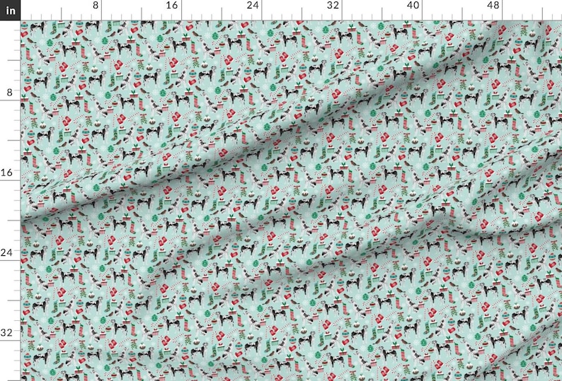 Great Dane Fabric - Great Dane Christmas Holiday Dogs Fabric by ...