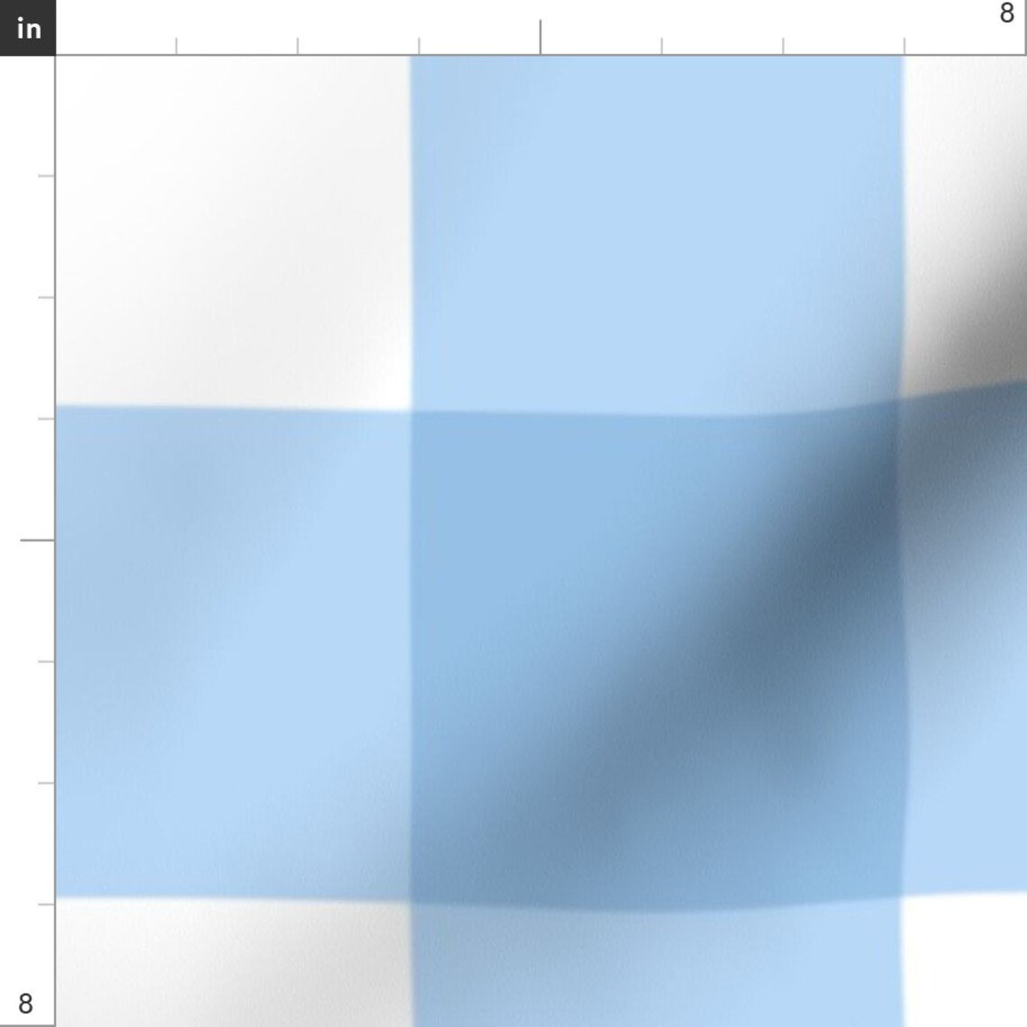 Buffalo Plaid Fabric Large Buffalo Check in Light Blue by - Etsy