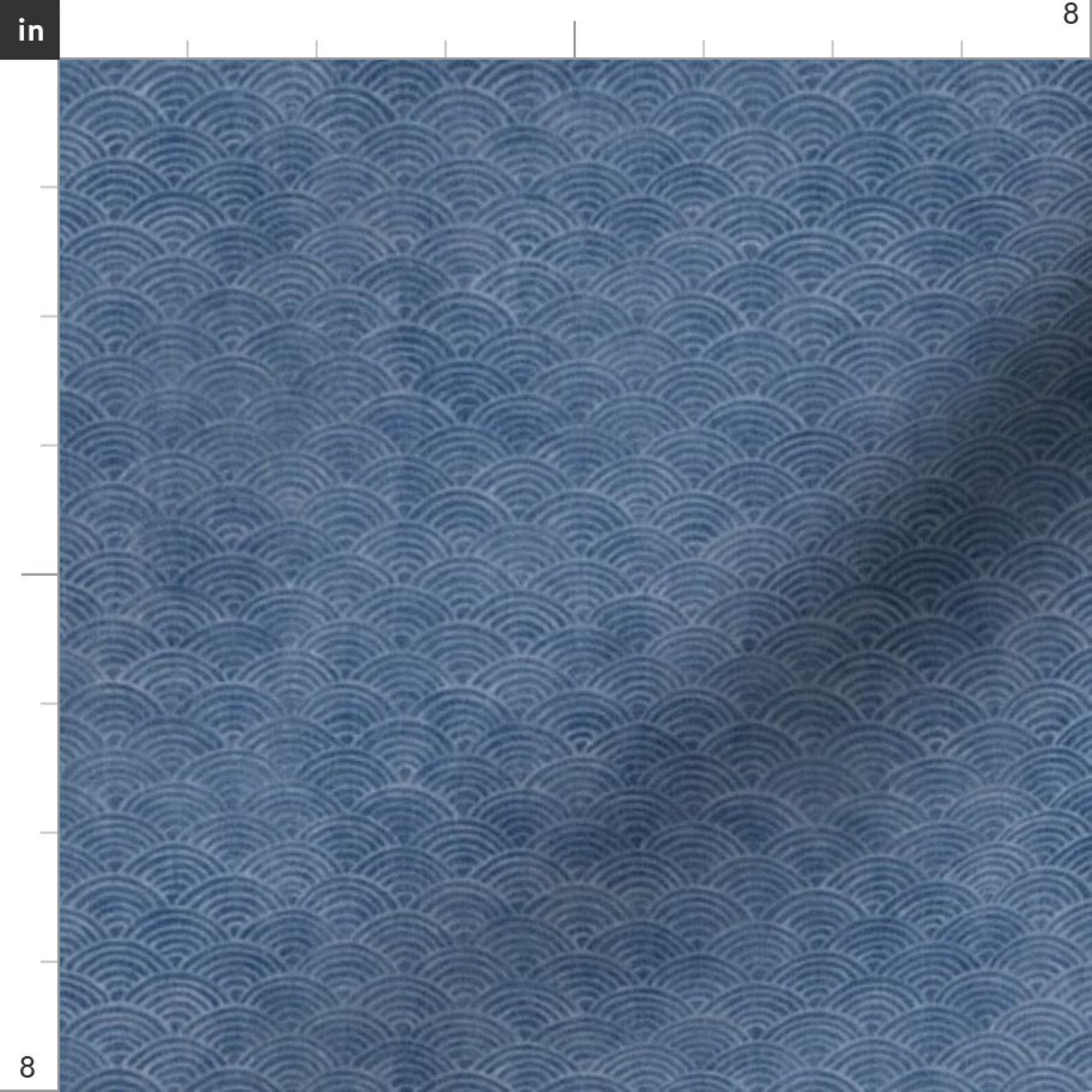 Indigo Navy Waves Fabric Surf in Indigo by Forestsea - Etsy