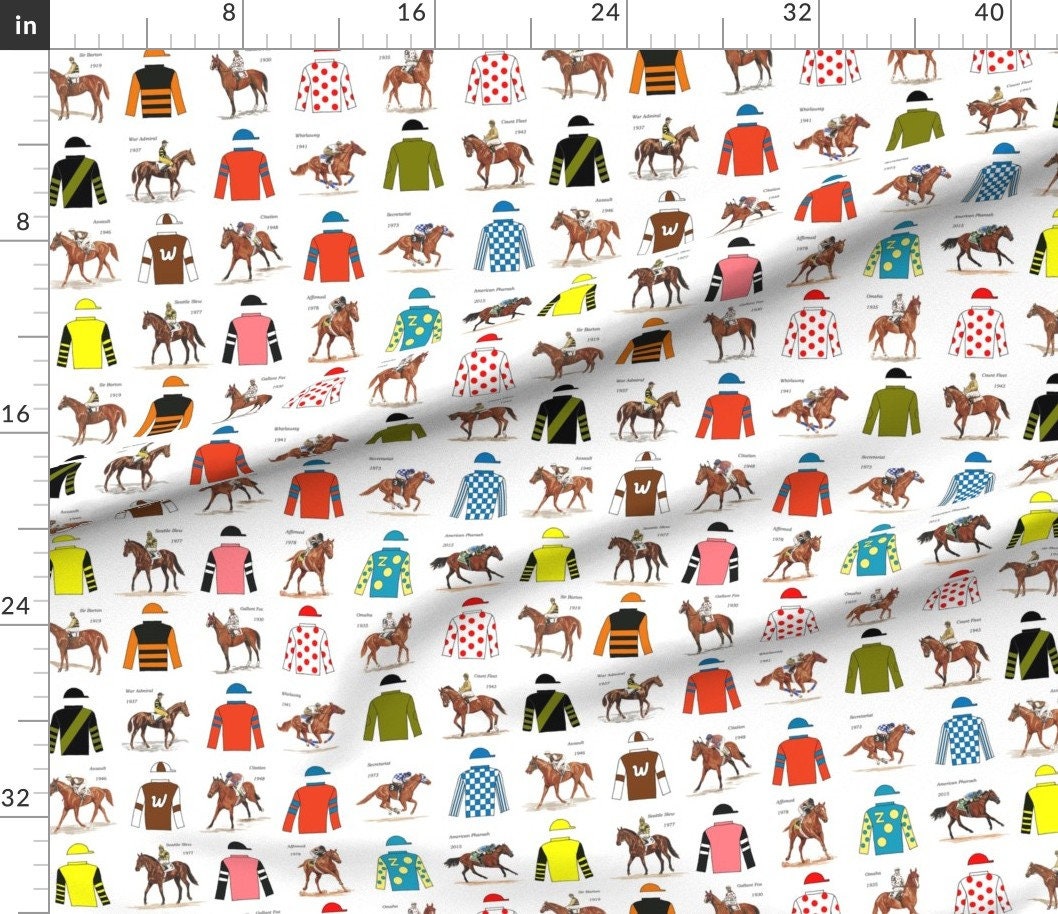 Horse Racing Silks Fabric American Triple Crown Winners by - Etsy