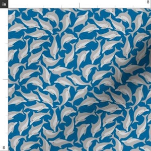 Dolpine Fabric - Ditsy Dolphins Original by Sef - Sea Creatures Small ...
