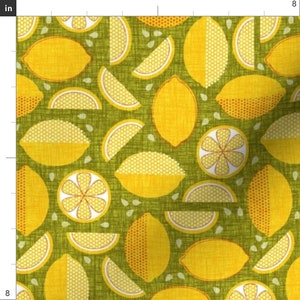 Retro Lemon Fabric Let's Make Lemonade by Thecalvarium - Etsy