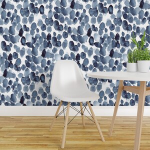 Indigo Watercolor Wallpaper Watercolor Paint Spots by Kostolom3000 ...