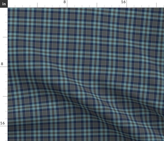 Plaid Fabric Custom Trendy Blue Plaid 2 by Eclectic House | Etsy