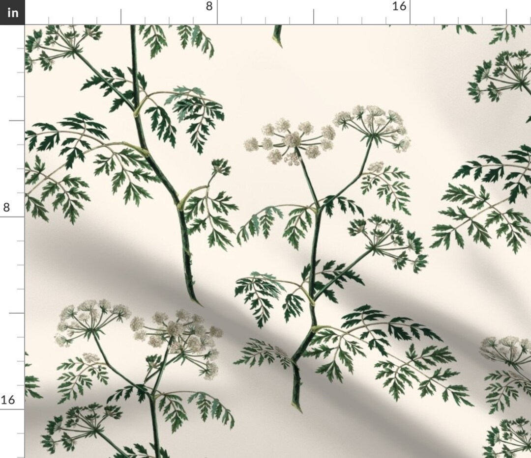 Poison Botanical Fabric Hem-lock by Little_grippers_store Minimal ...