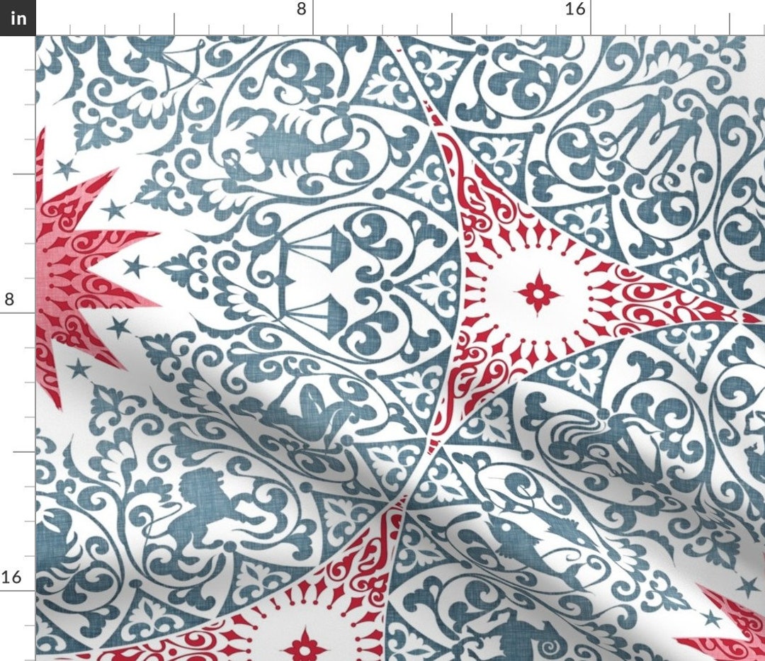 Zodiac Fabric Chintz Zodiac by Spellstone Zodiac Abstract Astrological ...