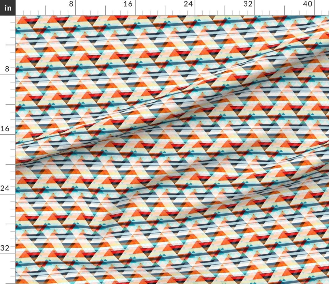 Abstract Geometric Fabric woven Angles 1 by Lapetitelecour - Etsy