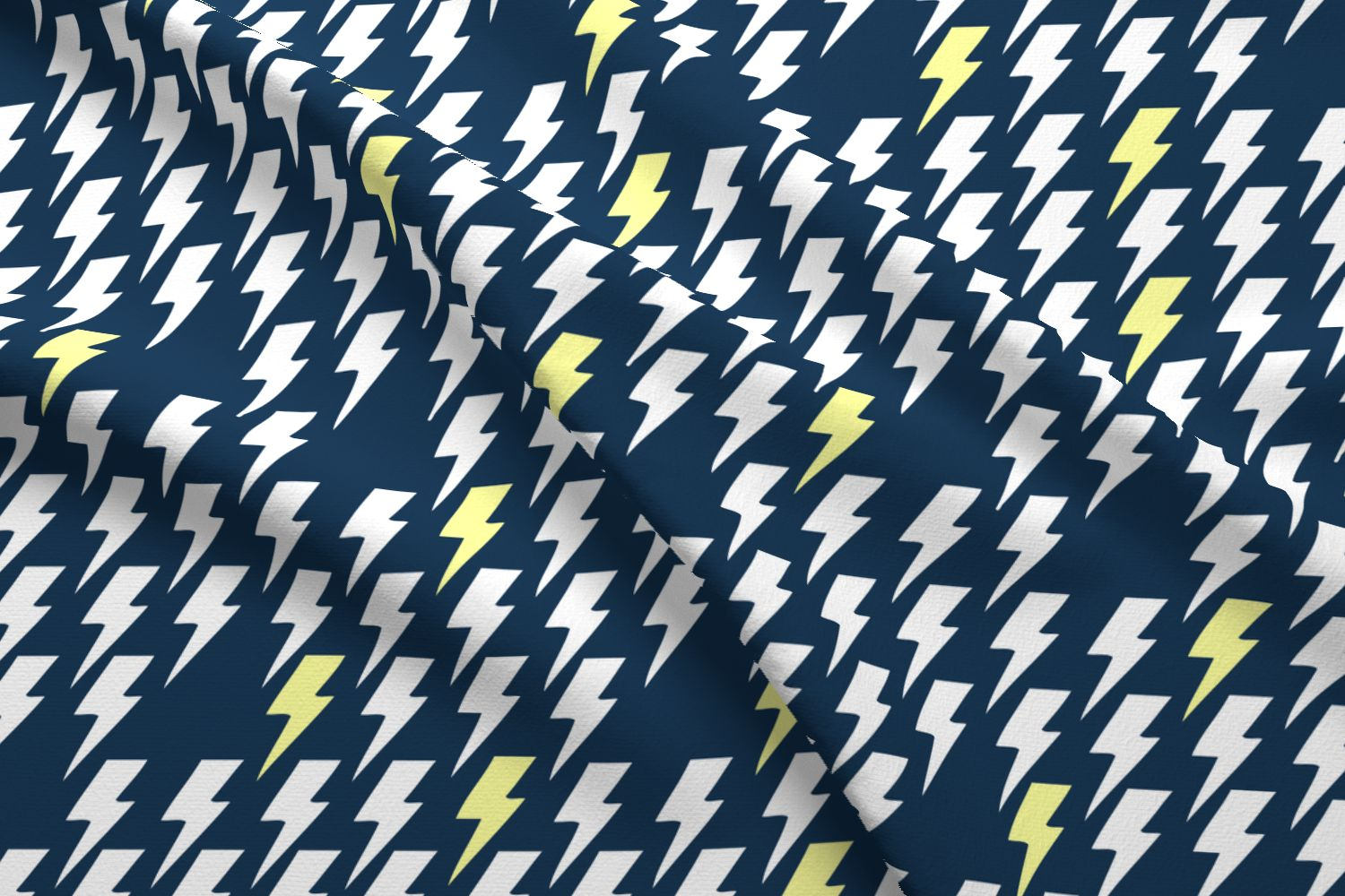Navy Flash Fabric Bolts1 By Littlefacesapparel Lightning | Etsy