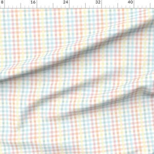 Spring Plaid Fabric Easter Plaid Pastel Gingham Check by ...