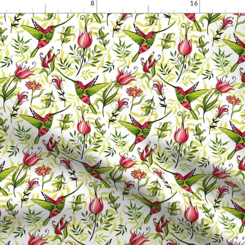 Hummingbird Fabric - Etsy