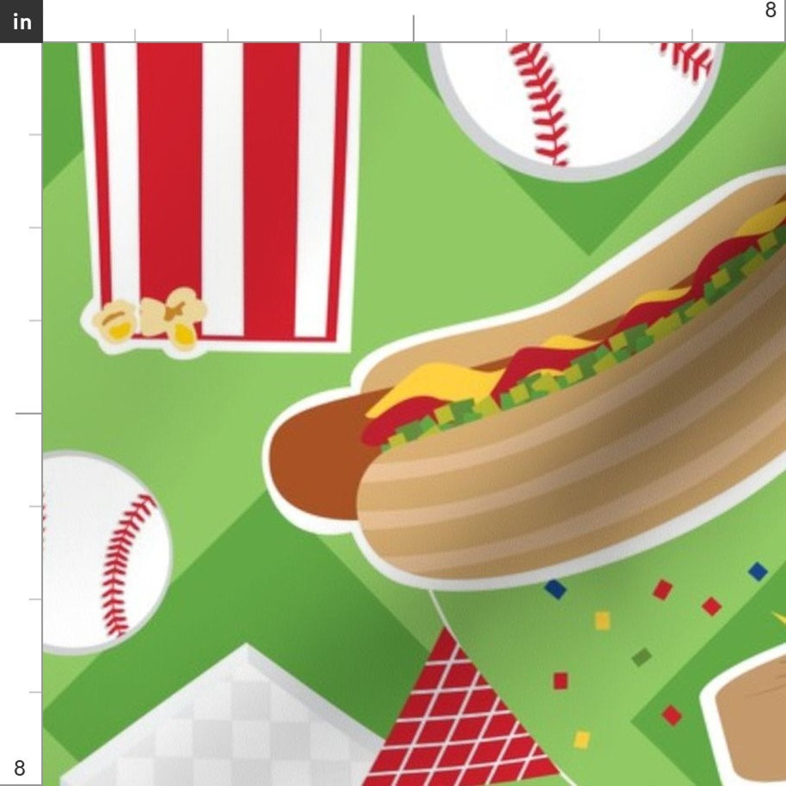 Baseball Fabric Baseball Season by Designs by Lisa K - Etsy