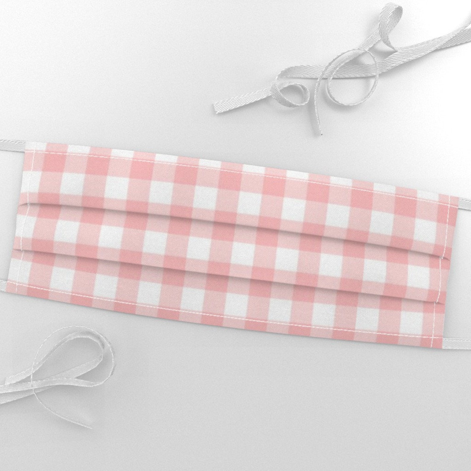 Gingham Check Fabric Gingham Check in Peony Pink by Lilyoake - Etsy
