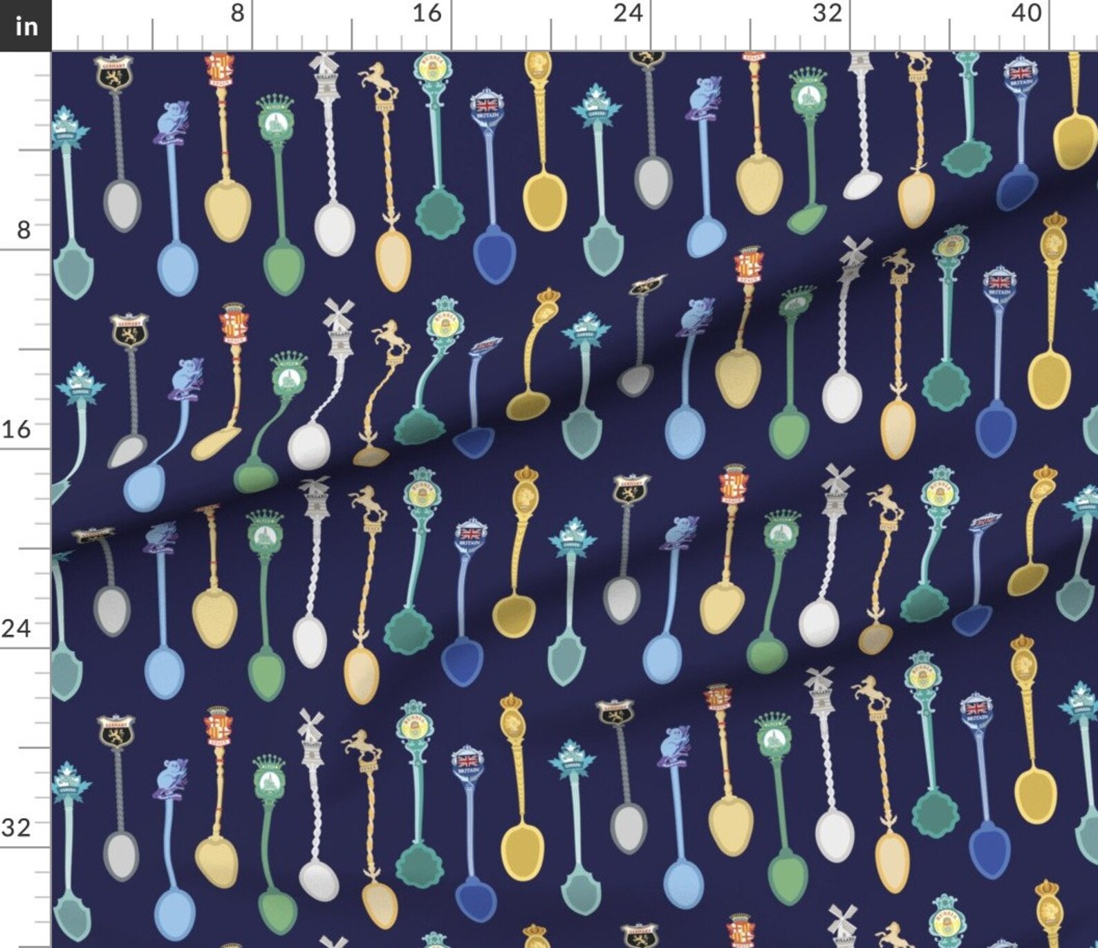 Travel Spoons Fabric Souvenir Spoons big by Pinkowlet - Etsy