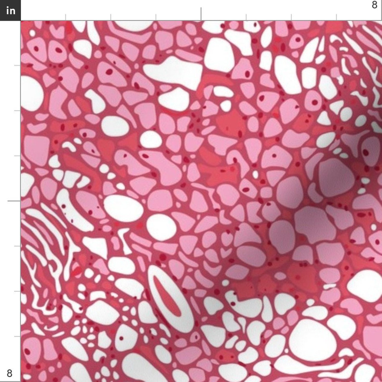 Abstract Pink Cells Fabric Cell Structure by Mag-o Science - Etsy