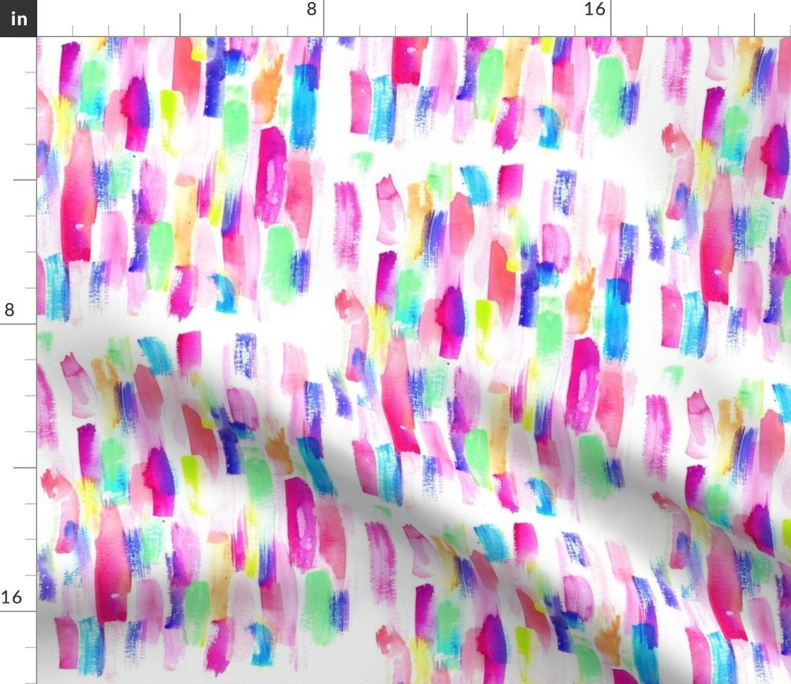 Watercolor Abstract Paint Fabric Deconstruced Rainbows by - Etsy