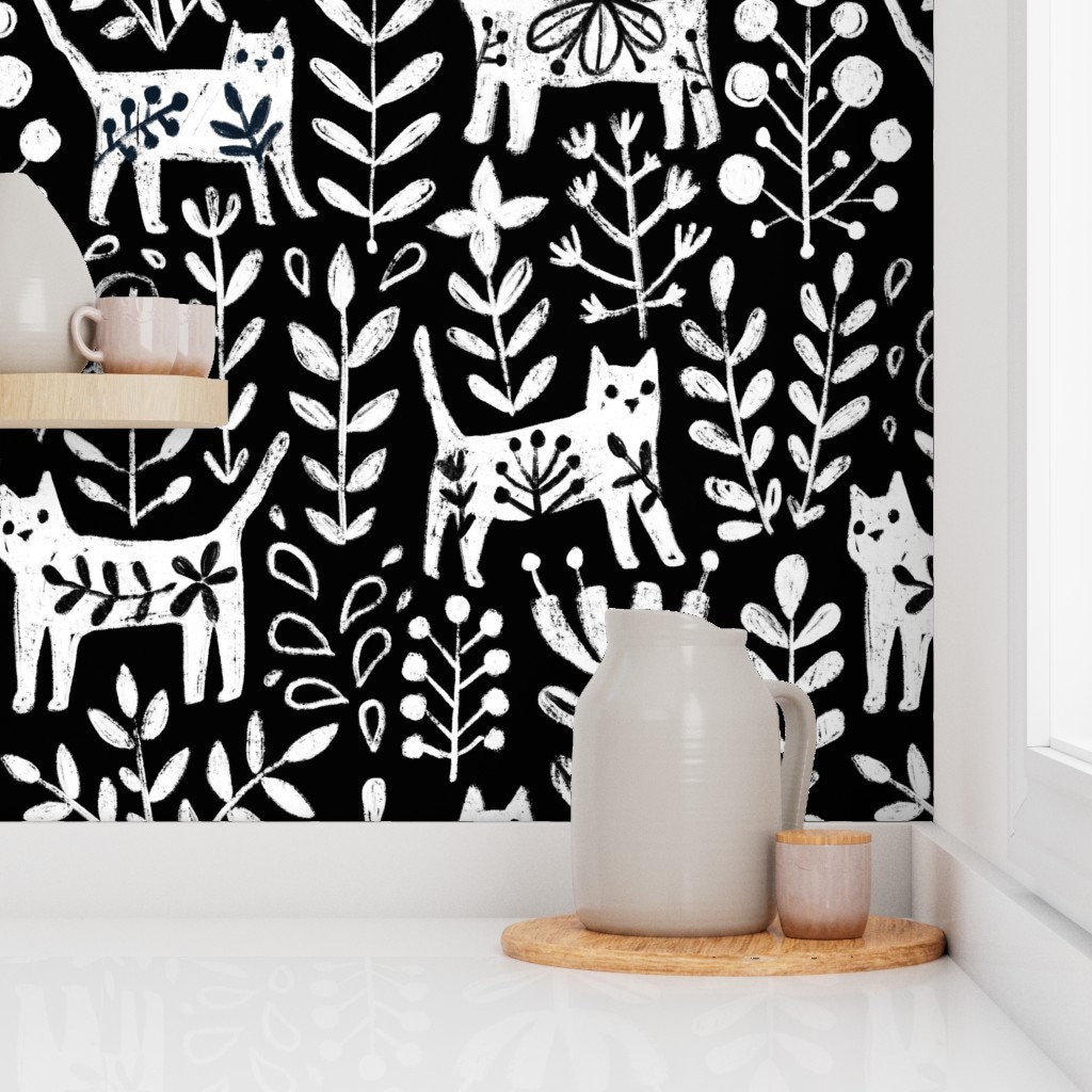 Cat Wallpaper Life is Better With A Cat by Kostolom3000 - Etsy