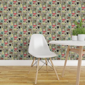 Mid Century Wallpaper - Kitchenette by Neryl - Kitchen Retro Look Mid ...