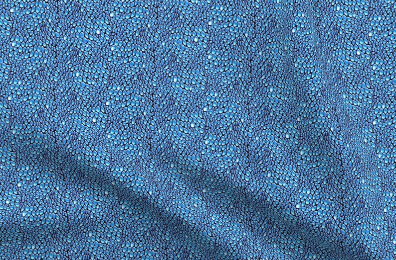 Blue Dragon Scales Fabric Sparkle Blue Ice Metal Dragon | Etsy