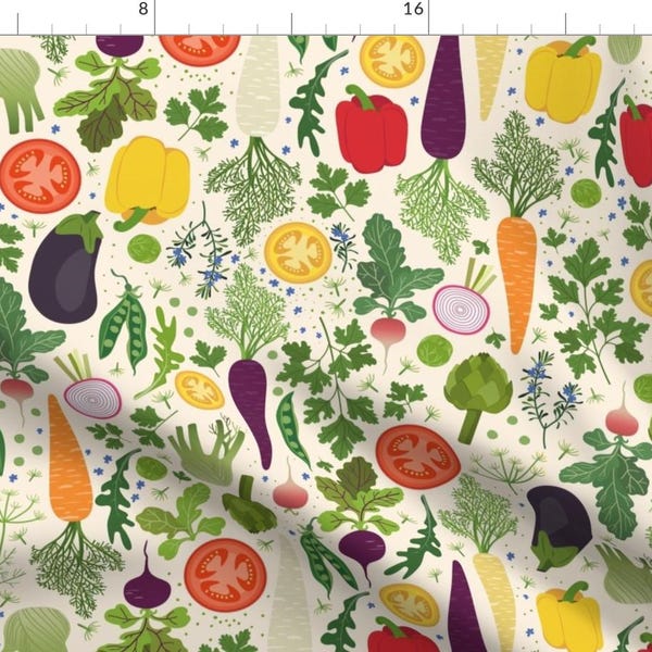 Vegetable Fabric - Etsy
