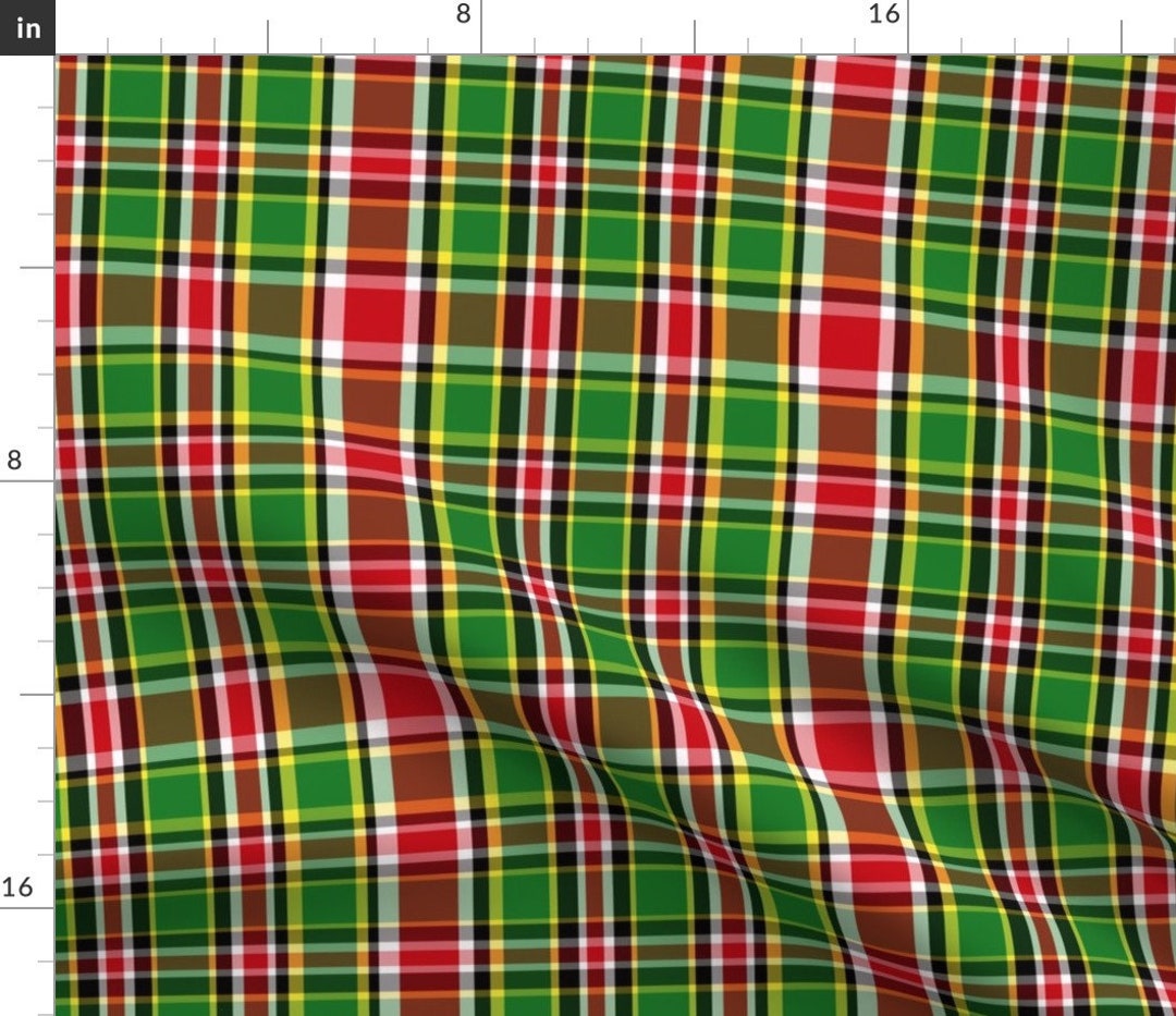 Christmas Plaid Fabric Christmas Plaid by Leroyj Red and Green Tartan ...