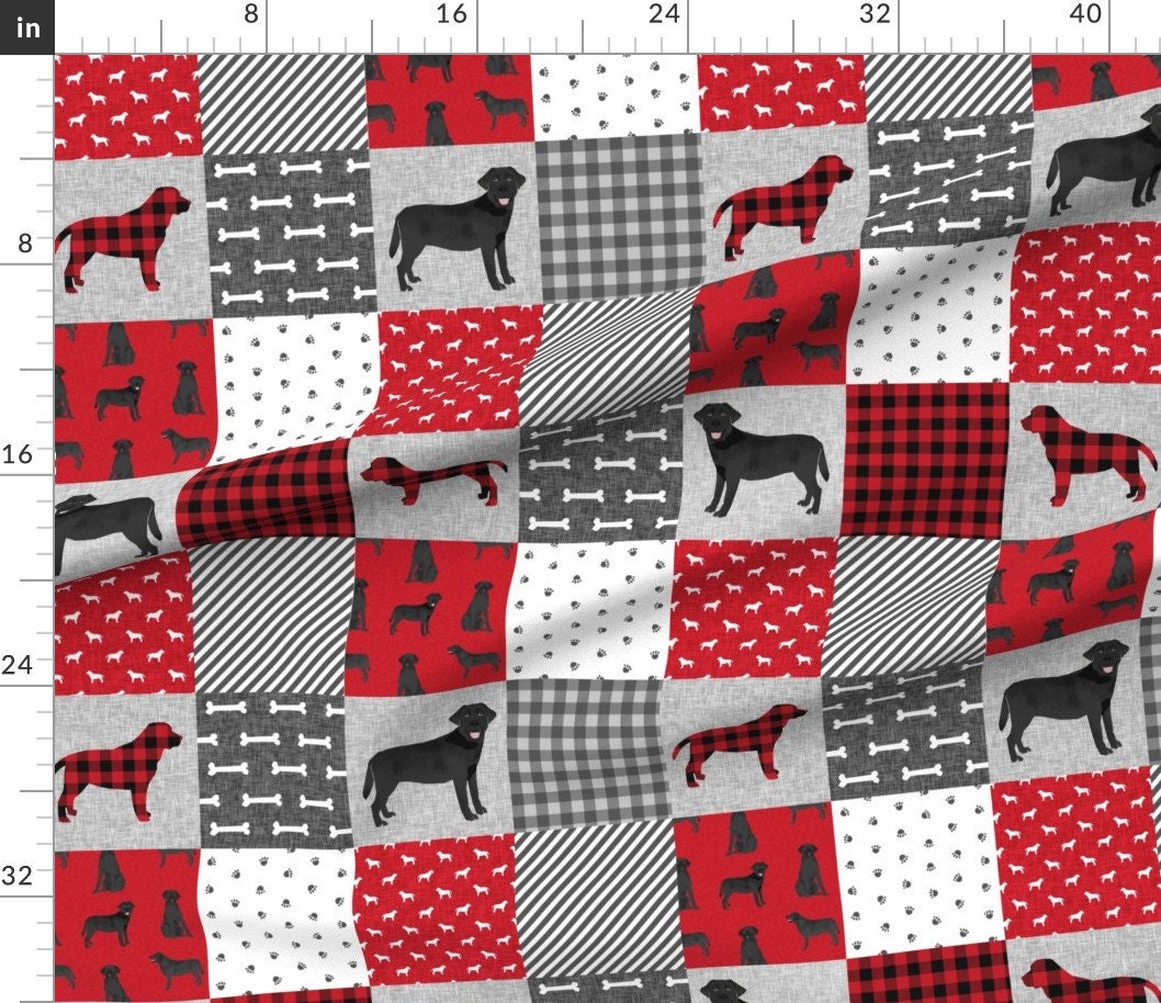 Labrador Retriever Fabric Black Lab Pet Quilt A Breed Quilt - Etsy