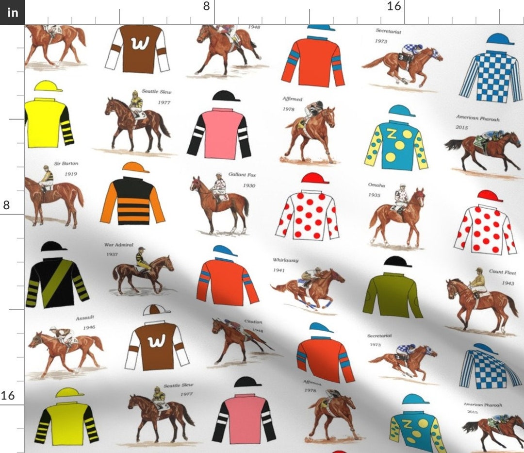 Horse Racing Silks Fabric American Triple Crown Winners by - Etsy