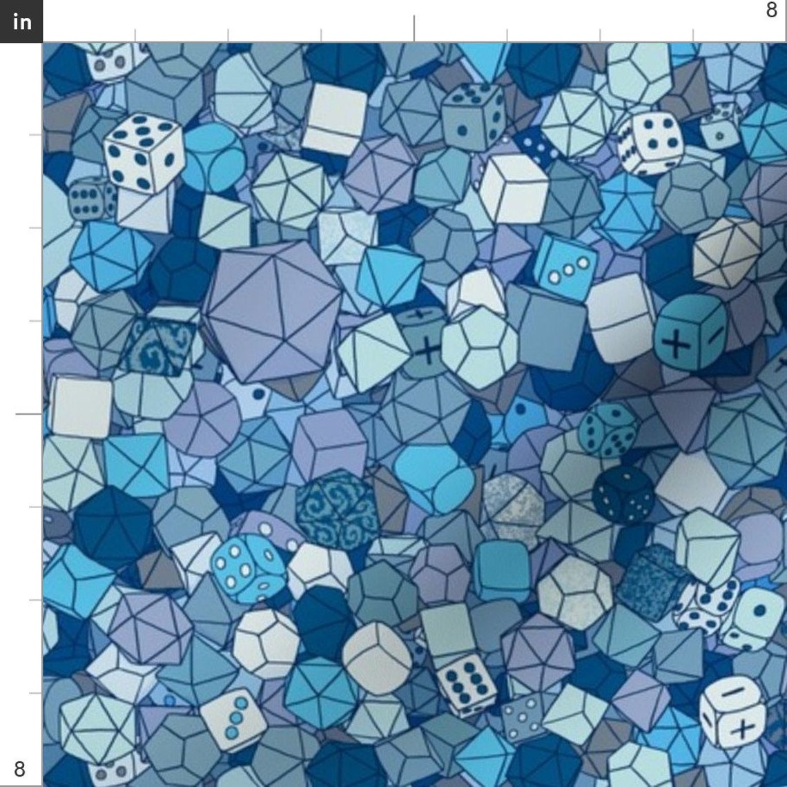 Dice Fabric Dice Galore Ice by Pi-ratical Dice Board - Etsy