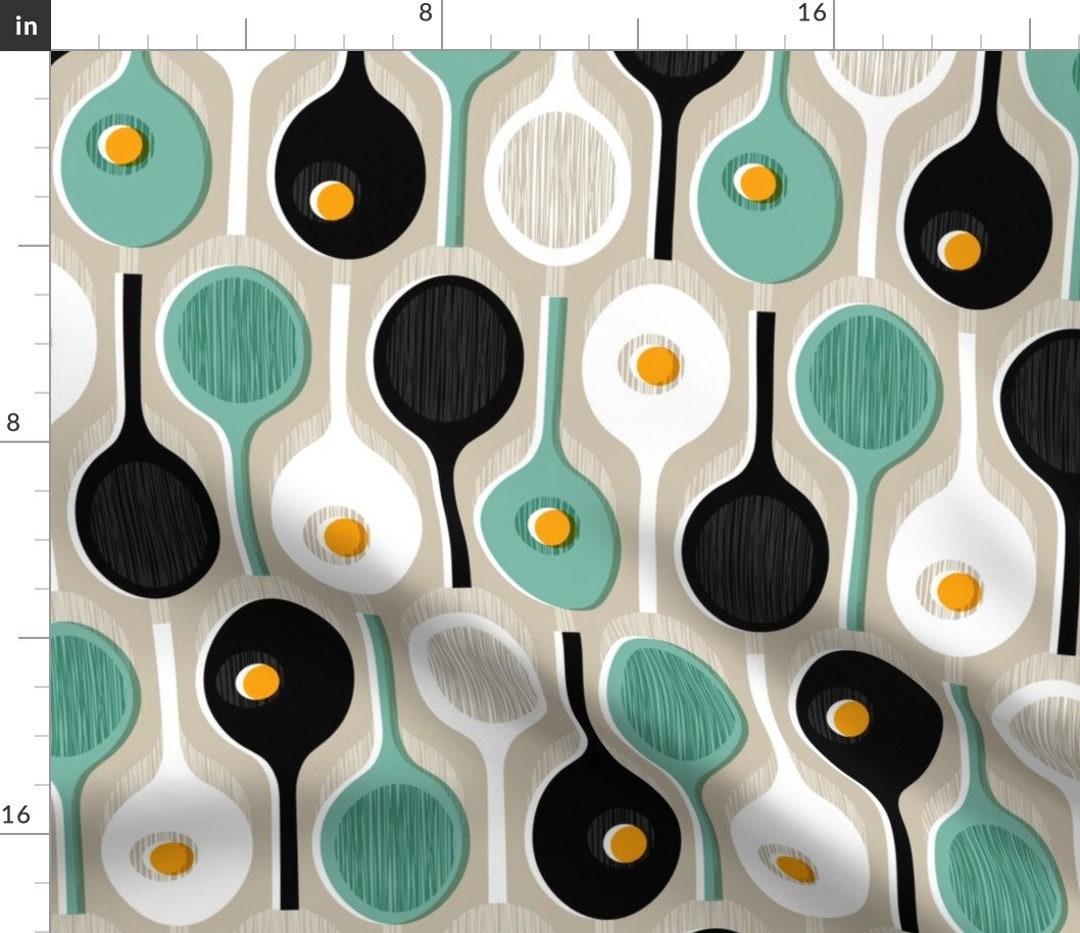Mid Century Modern Tennis Fabric Racquets by Mariaspeyer Mod Scandi ...