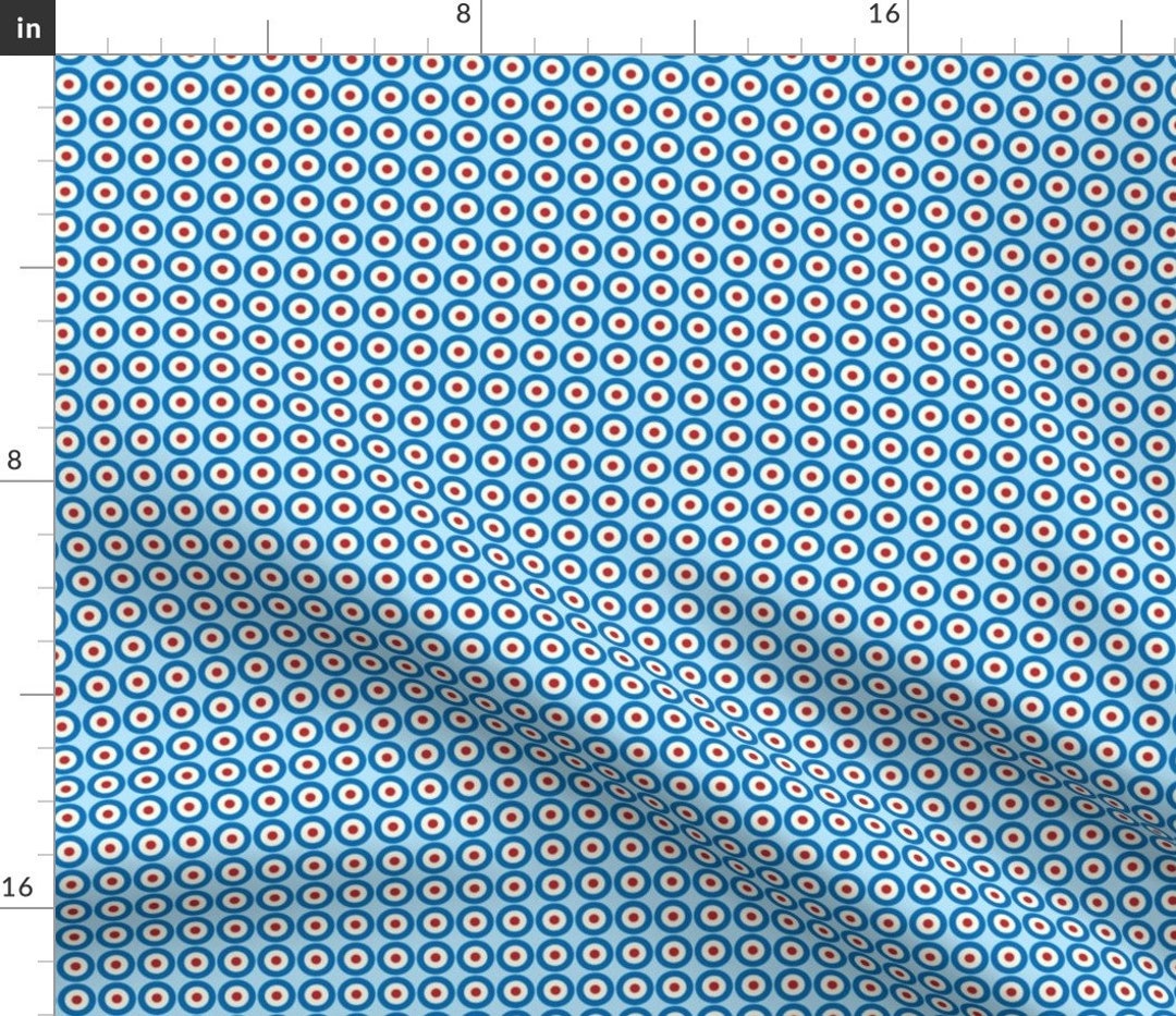 Mod Fabric Mod Dots by Ebygomm Red White and Blue Mod - Etsy