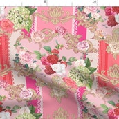 Pink Rococo Fabric Romance by Susie B Designs French Elaborate Baroque ...