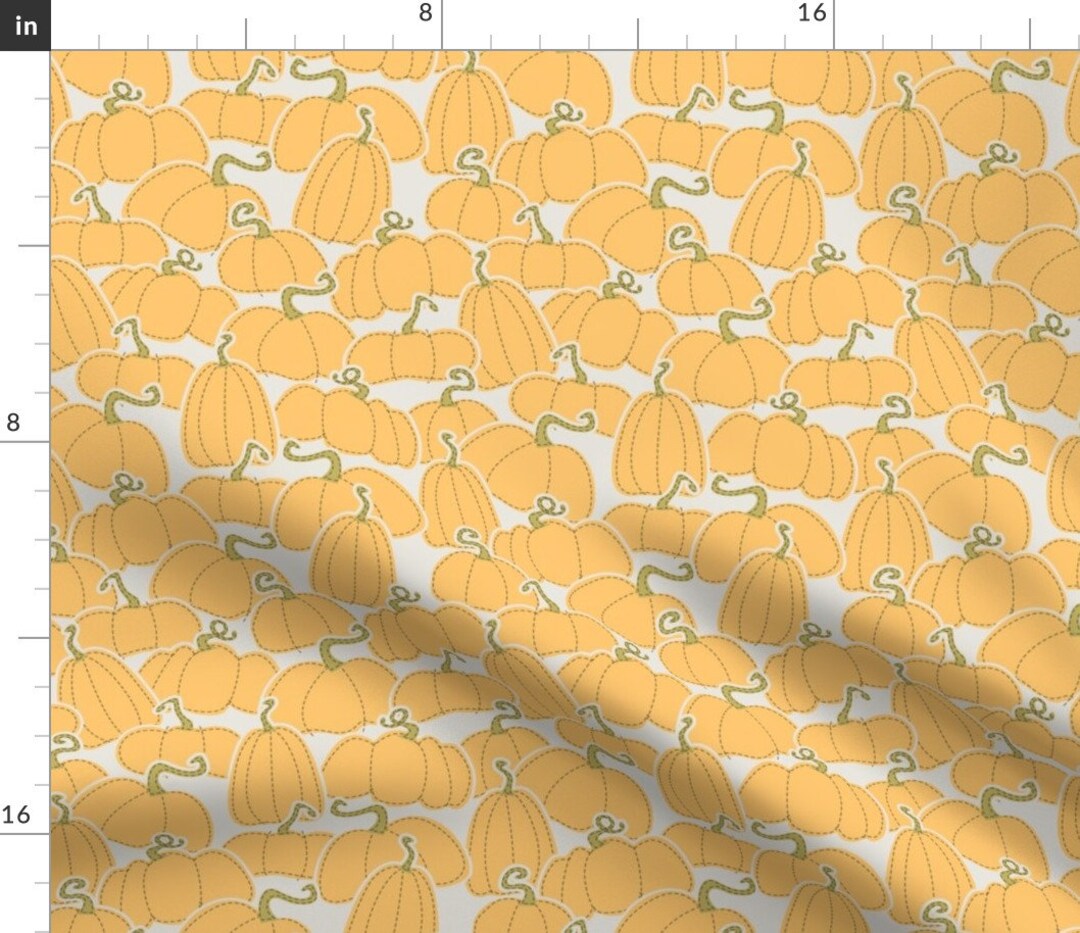 Pumpkins Fabric Patchy Pumpkins by Sarahcatherinedesignsinc Pumpkin ...